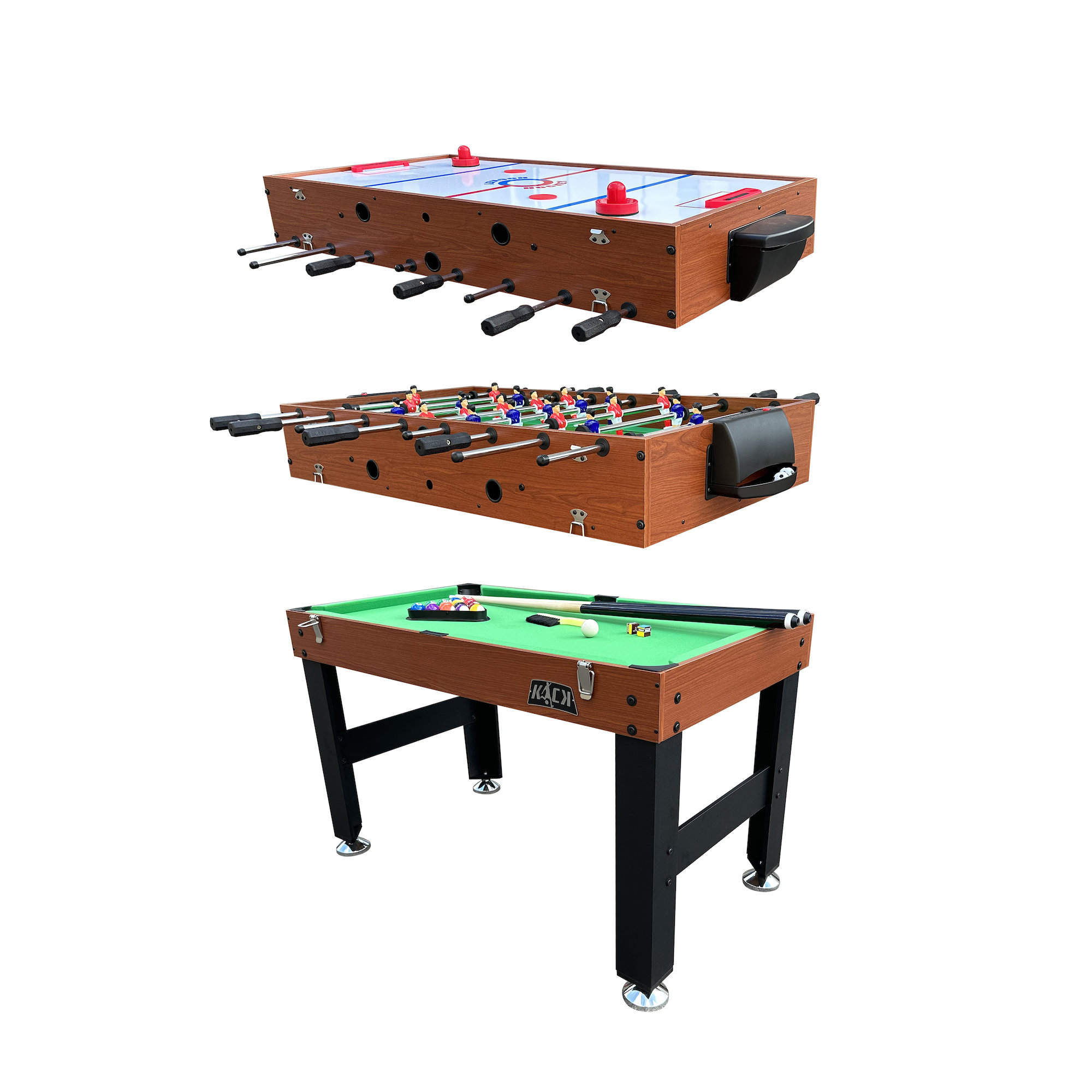 KICK Foosball Tables KICK Trio 48" 3-In-1 Multi Game Table - Wayfair Canada